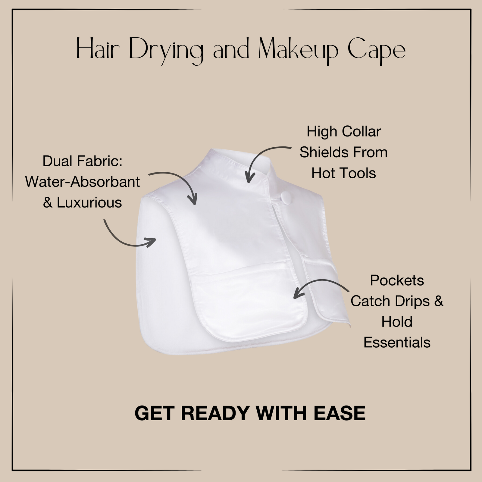 Monii Beauty Cape - Makeup, Hair, and Bridal Accessory for Weddings ...